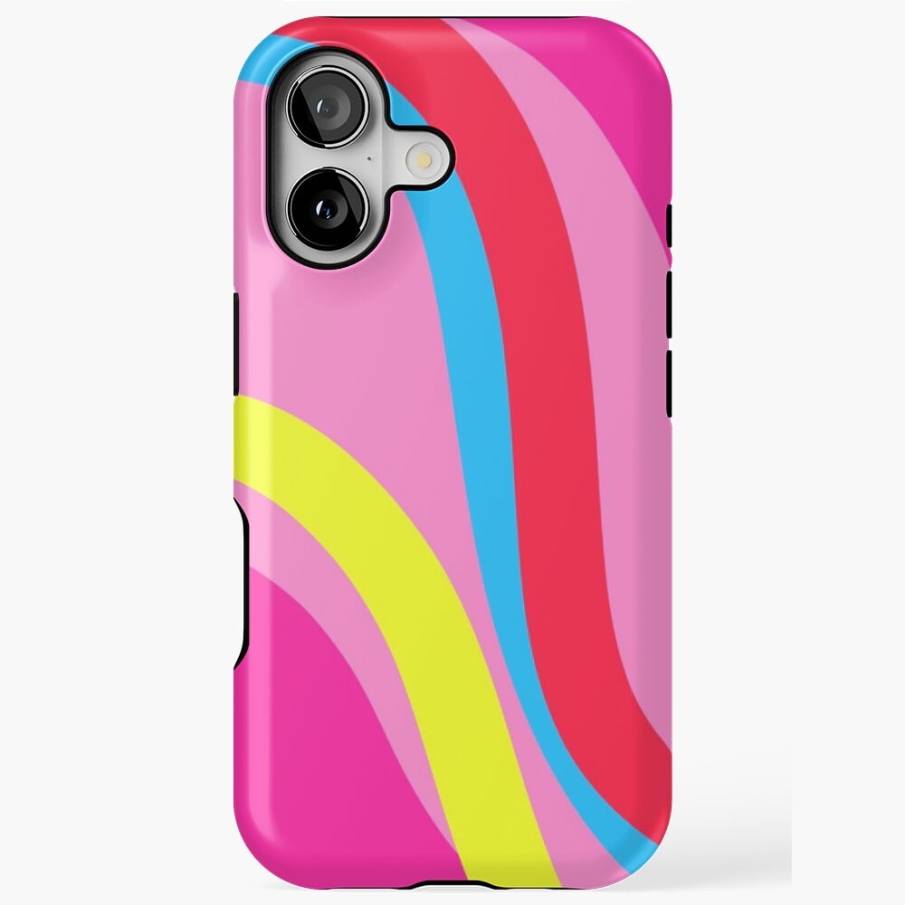 Squiggle Three Colorful Line Art iPhone Case 17 to 11 Pro Max - Walmart.com