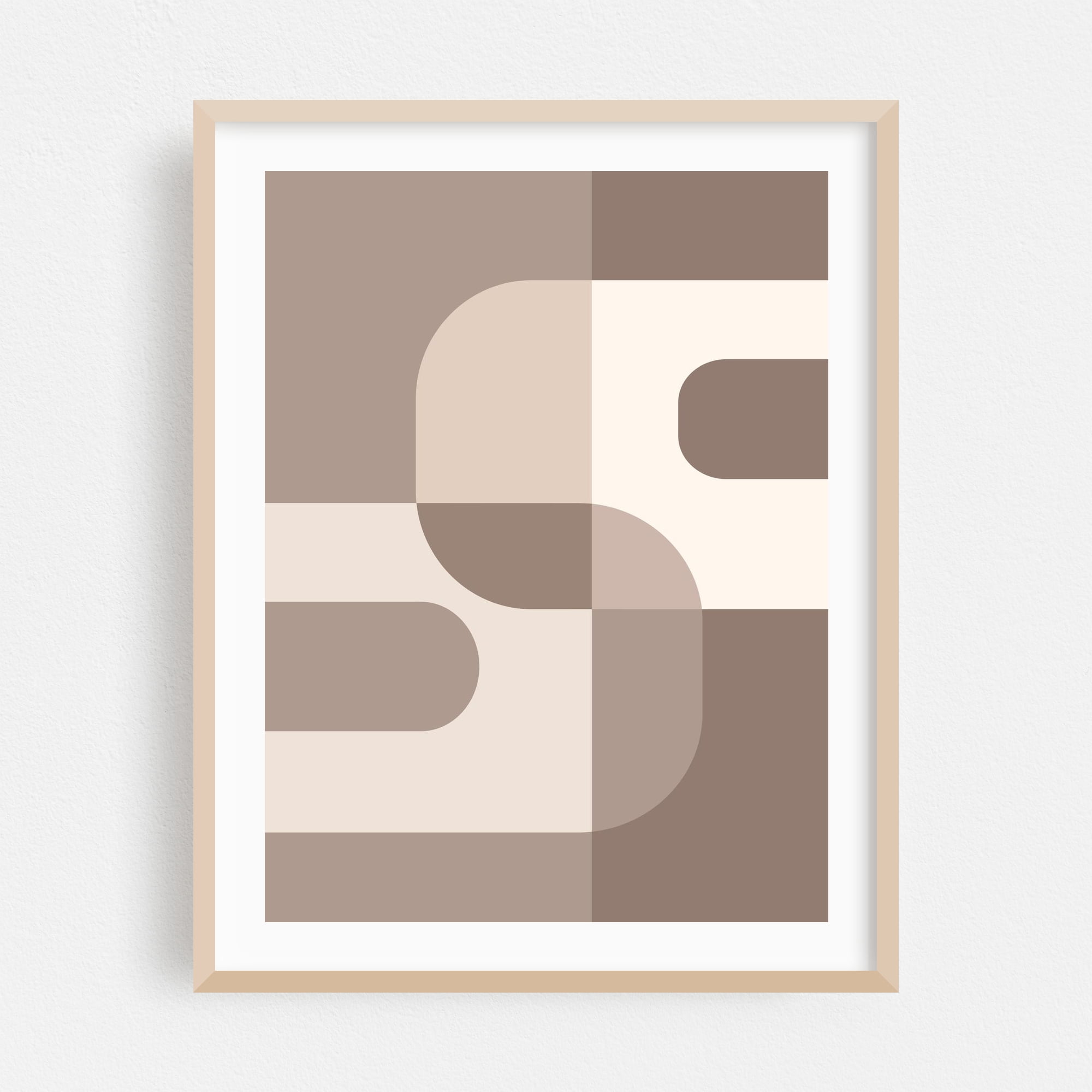 Squircles Abstract Art Creams Taupes - Digital Art Geometric Abstract ...