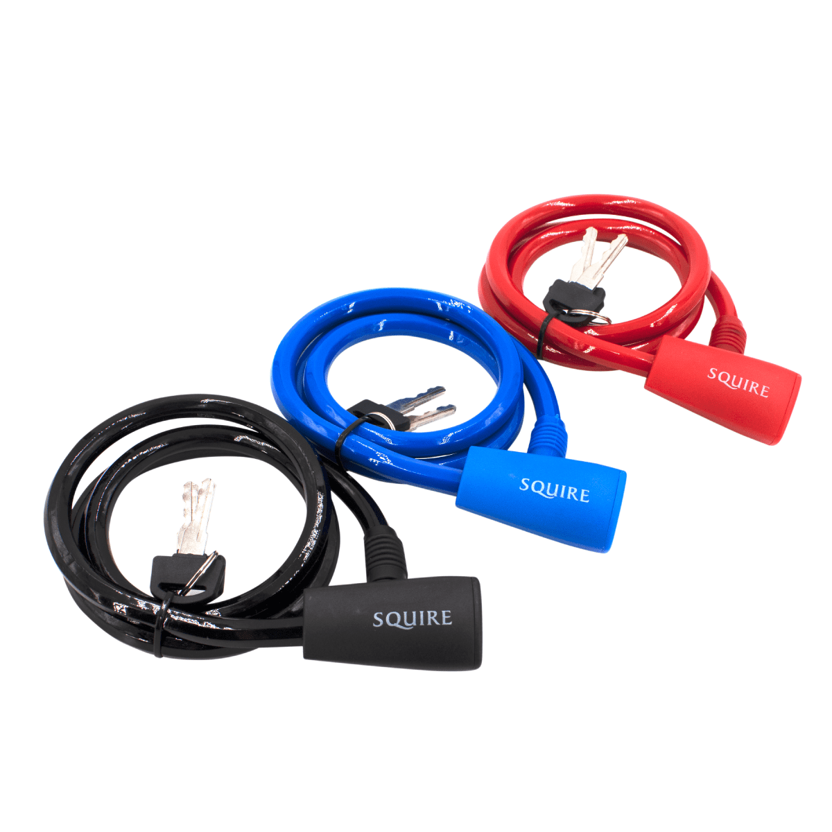 Squire 113 Key Operated Cable Lock Triple Pack - 12mm x 900mm, Keyed ...