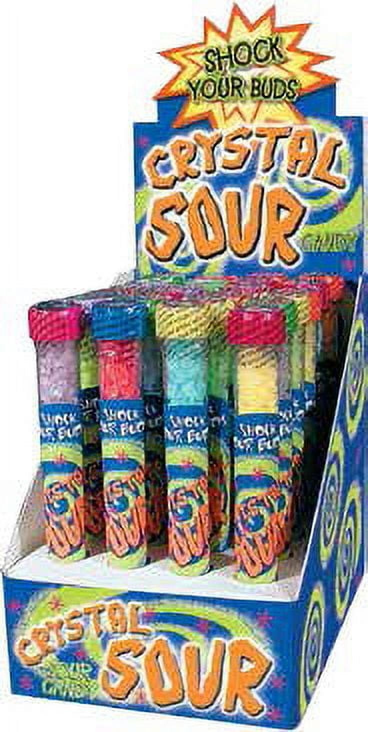 Squire Boone Crystal Sour Test Tube Candy Bottles- 24 Count Display Box ...