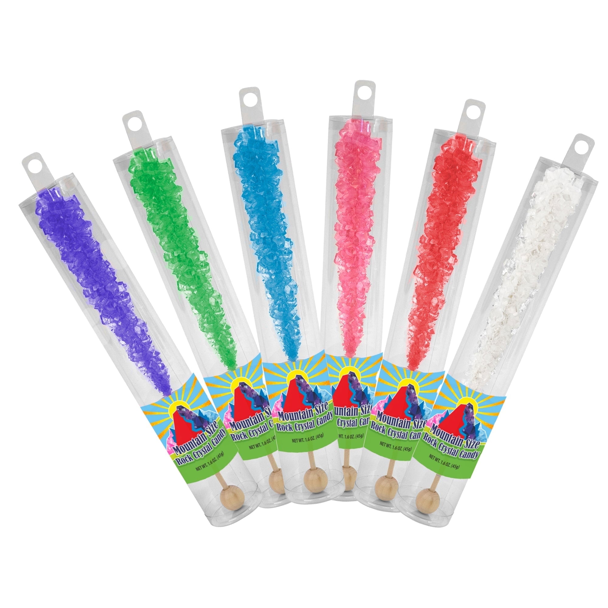 Squire Boone Mountain-Size Rock Crystal Candy Sticks, 1.6 Ounce, Packed ...