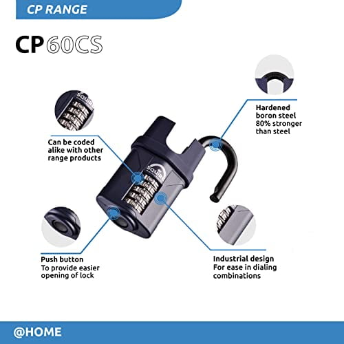 Squire Heavy Duty Padlock (CP60CS) - Toughest Closed Shackle - 5 Wheel ...