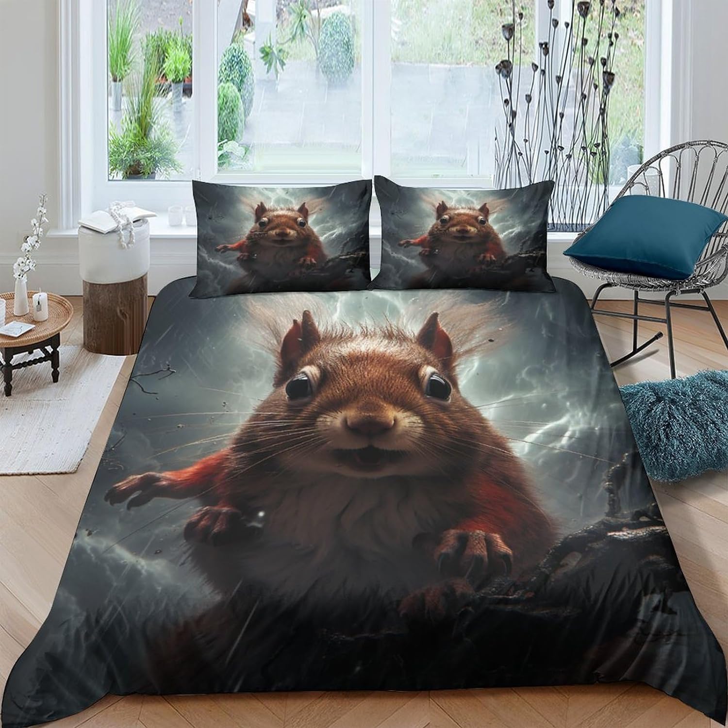 Squirrel 3D Printed Animal Bedding Set Comforter Covers Quilt Cover ...