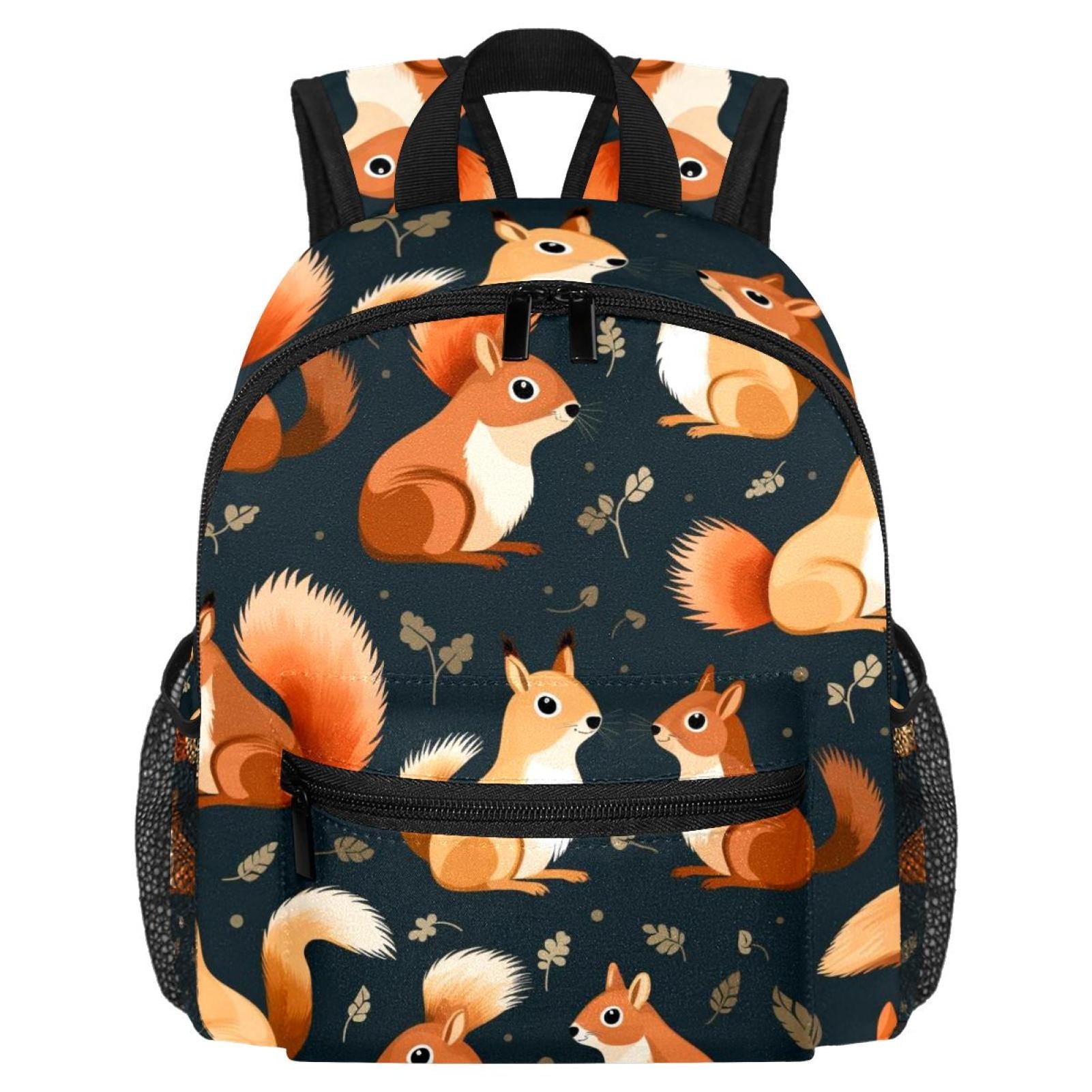 Squirrel Adjustable Shoulder Strap Backpack - Large Capacity, Printed ...