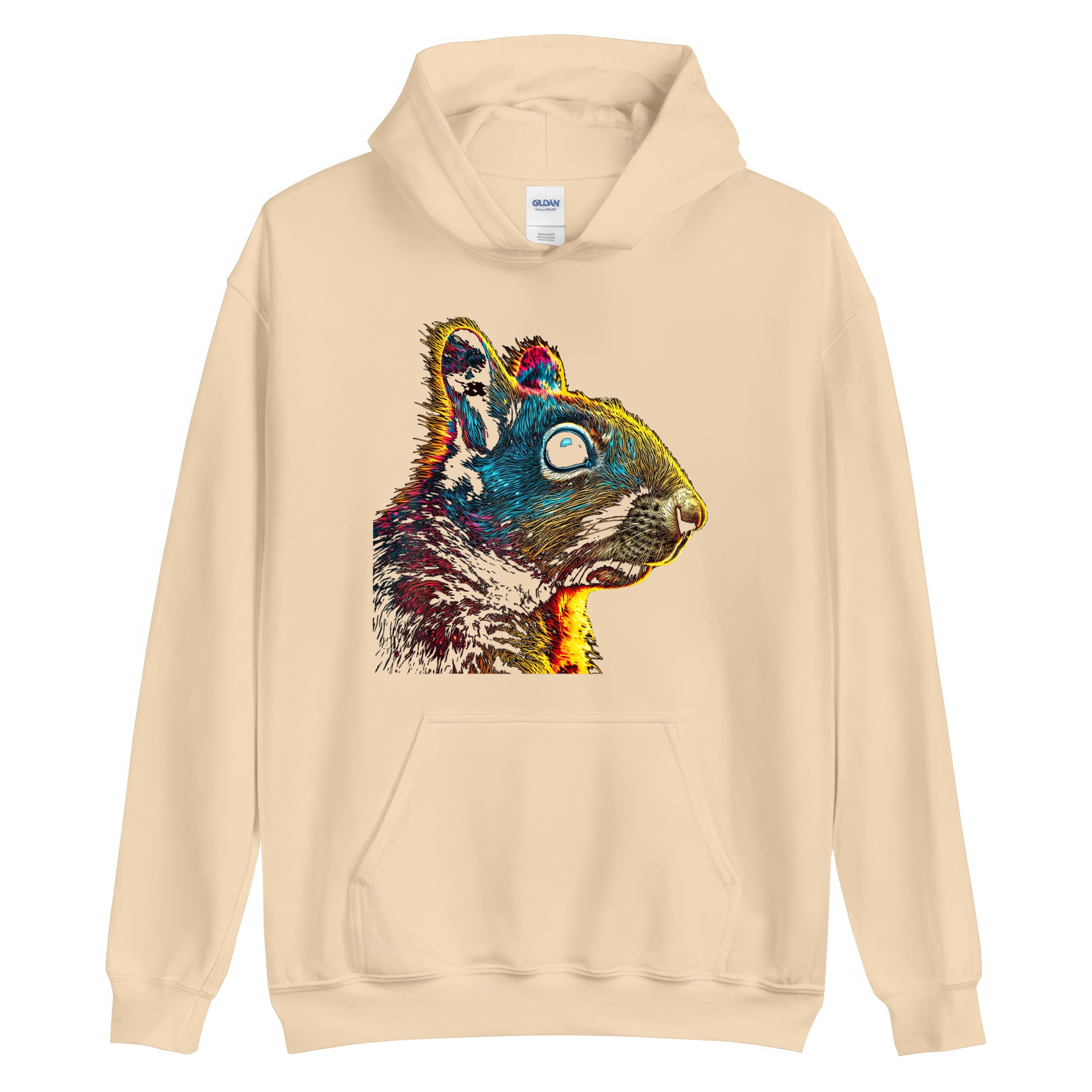 Squirrel Artwork - Portrait Colourful Animal Squirrel Hoodie - Walmart.com