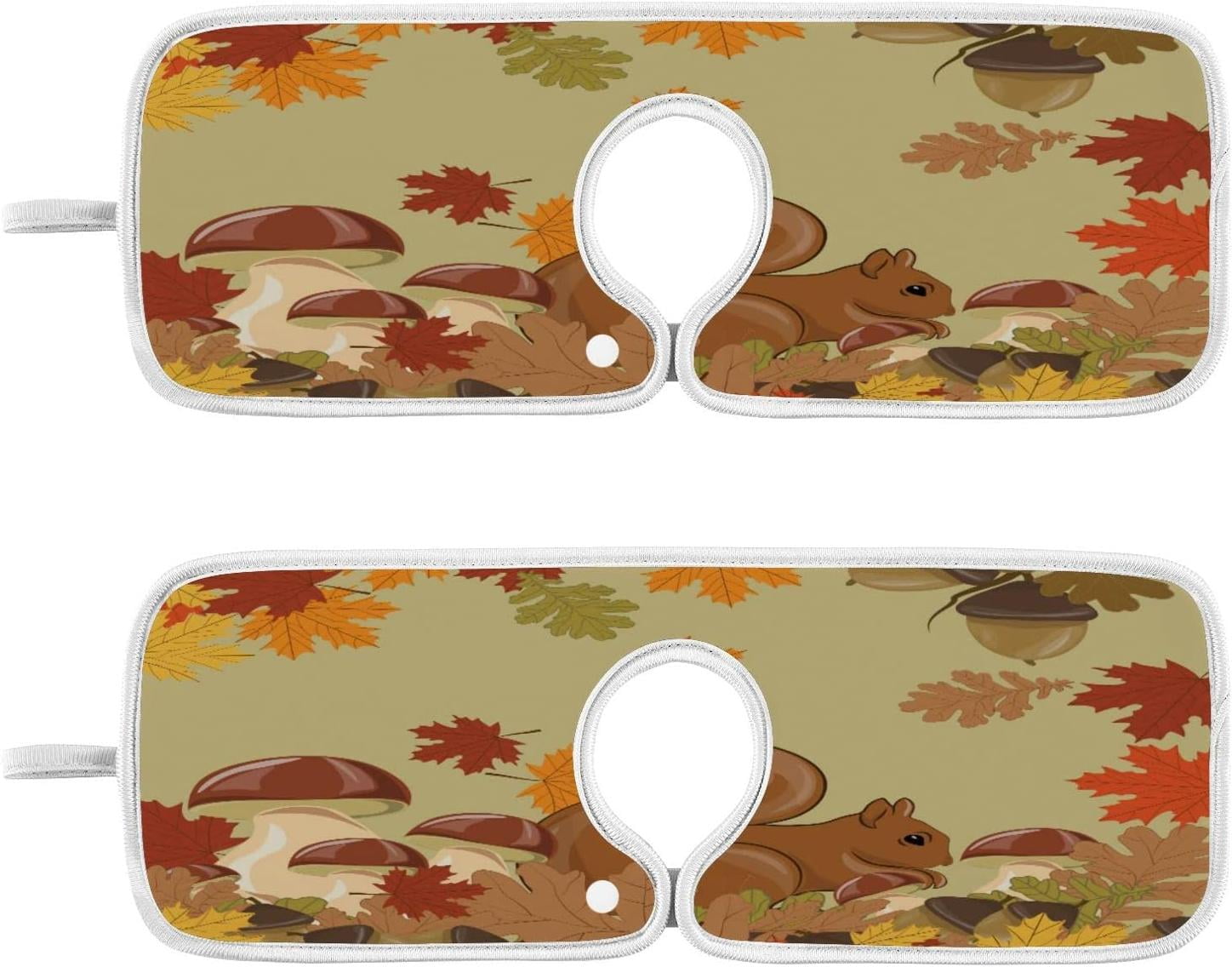 Squirrel Autumn Forest Sink Splash Guard for Faucet 2 Packs Faucet ...