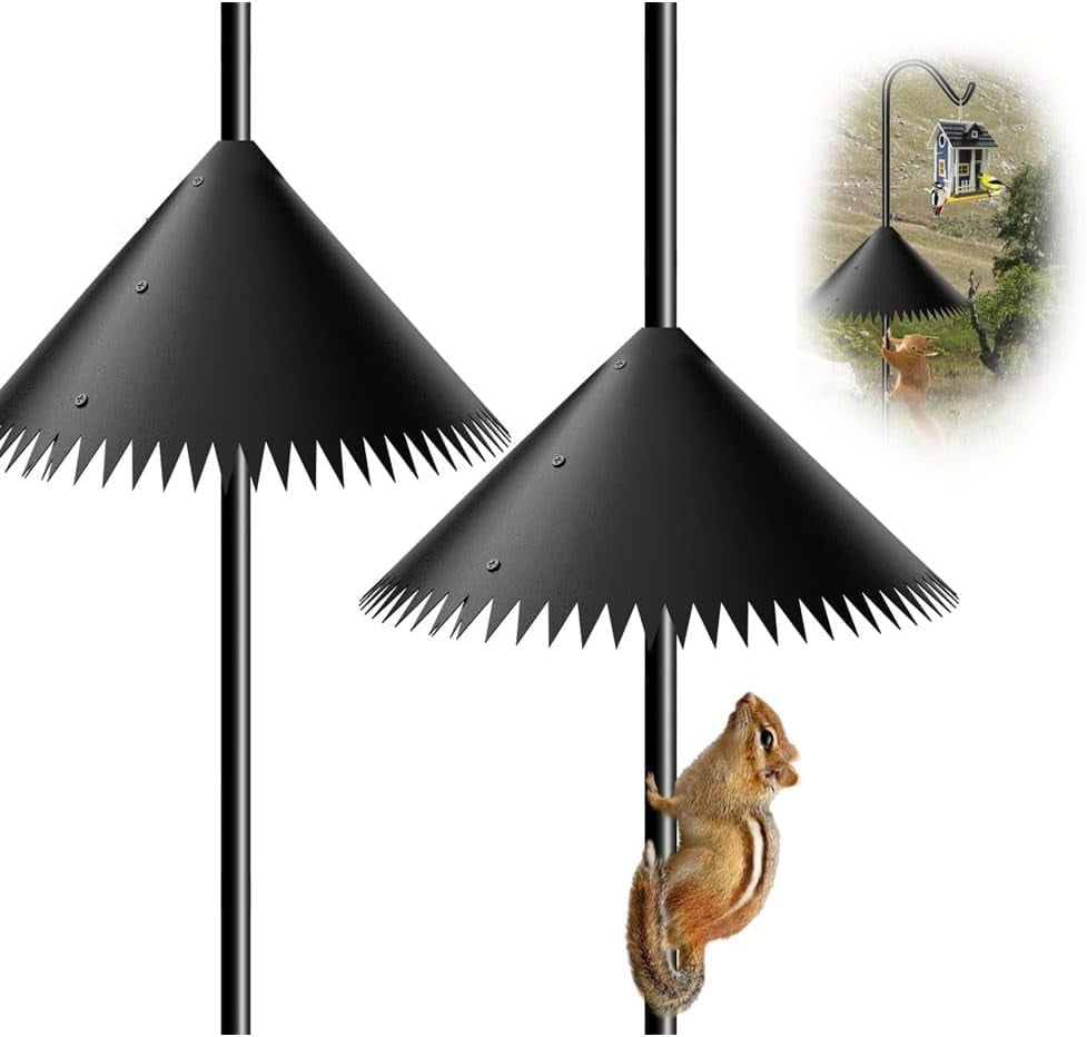 Squirrel Baffle for Bird Feeder Pole, 2025 Upgraded Outdoor Pole Mount ...