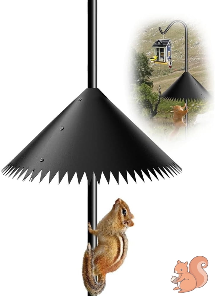 Squirrel Baffle for Bird Feeder Pole, Outdoor Pole Mount Squirrel Proof ...