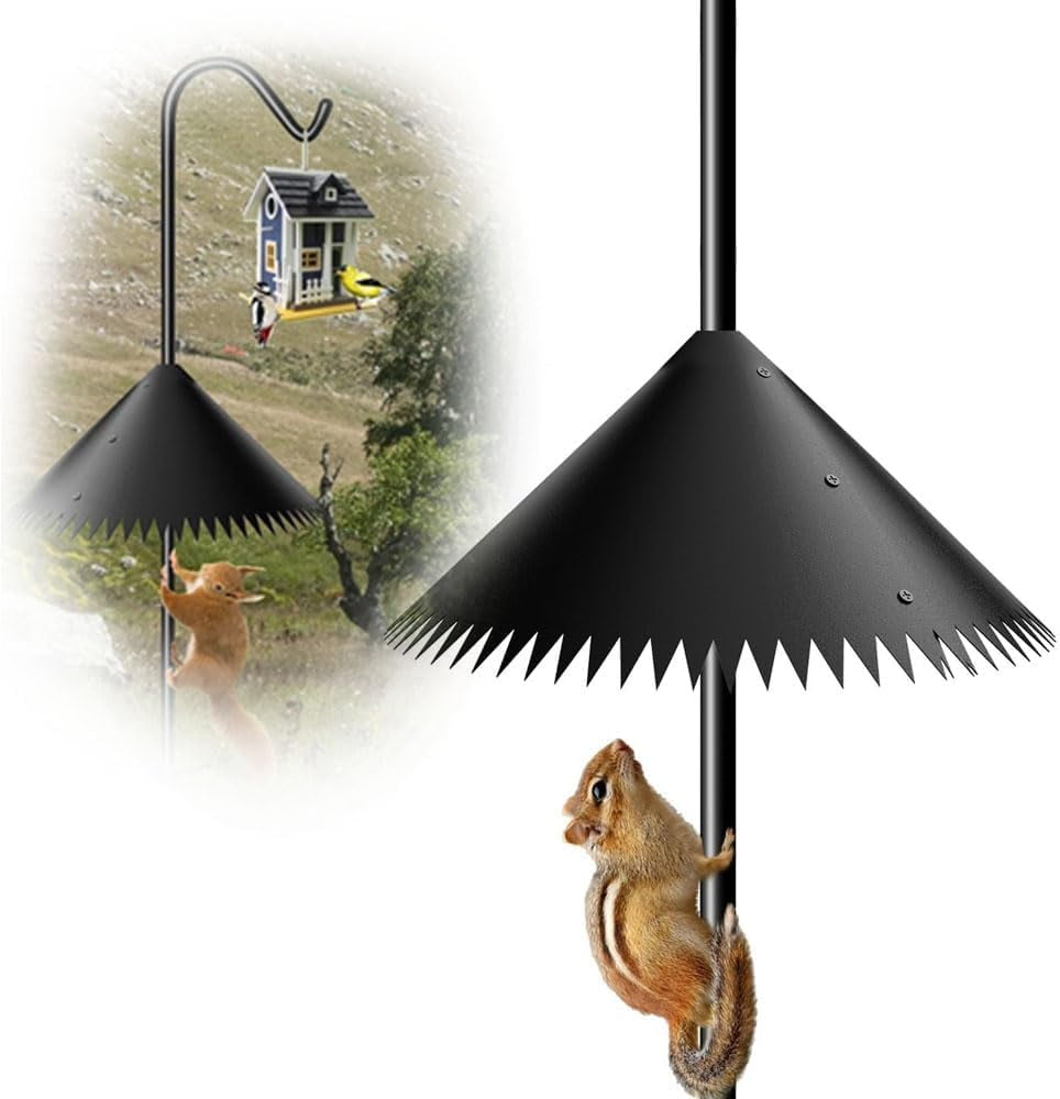 Squirrel Baffle for Bird Feeder Pole, Outdoor Pole Mount Squirrel Proof ...