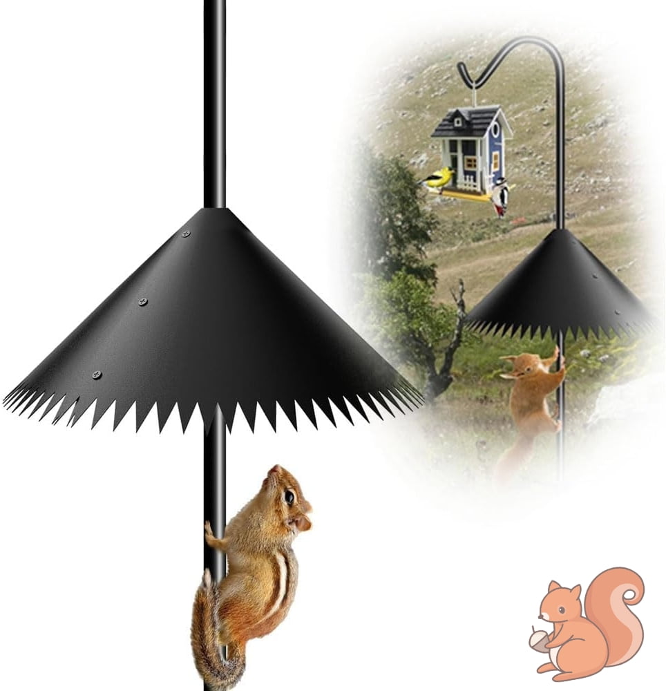 Squirrel Baffle for Bird Feeder Pole, Outdoor Pole Mount Squirrel Proof ...