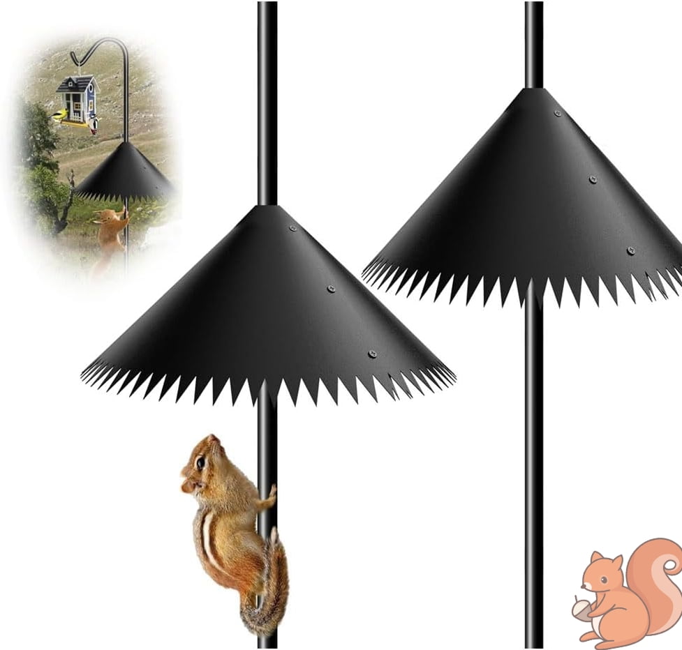 Squirrel Baffle for Bird Feeder Pole, Outdoor Pole Mount Squirrel Proof ...
