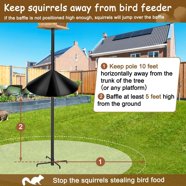 Ladironeky Squirrel Baffle for Bird Feeder Pole, 2025 Outdoor New Wrap ...