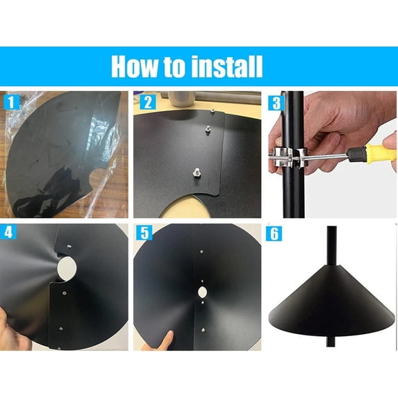Squirrel Baffle For Bird Feeder Pole, Wrap Around Squirrel Baffle ...