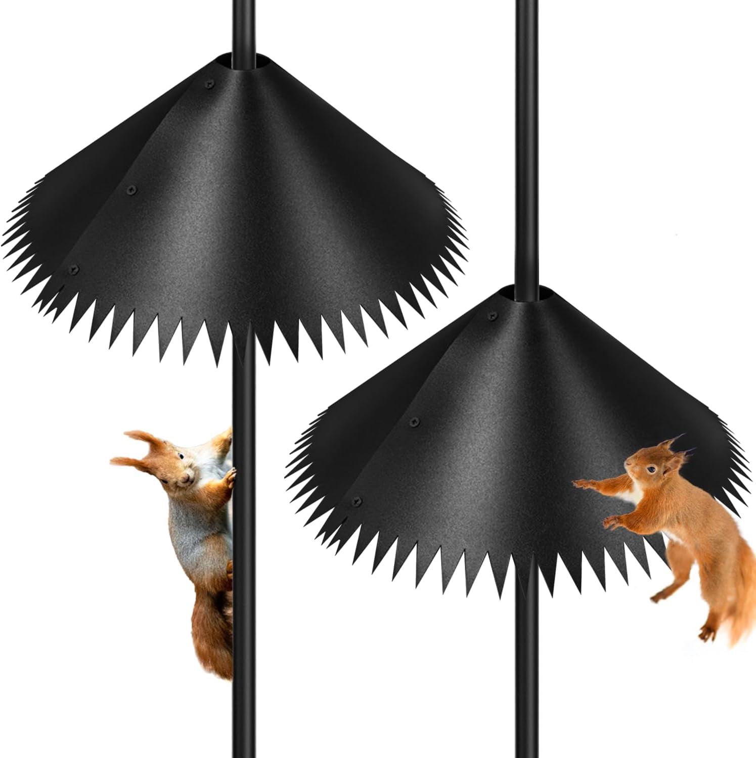 Squirrel Baffle for Bird Feeder Pole, Outdoor Pole Mount Squirrel Proof ...