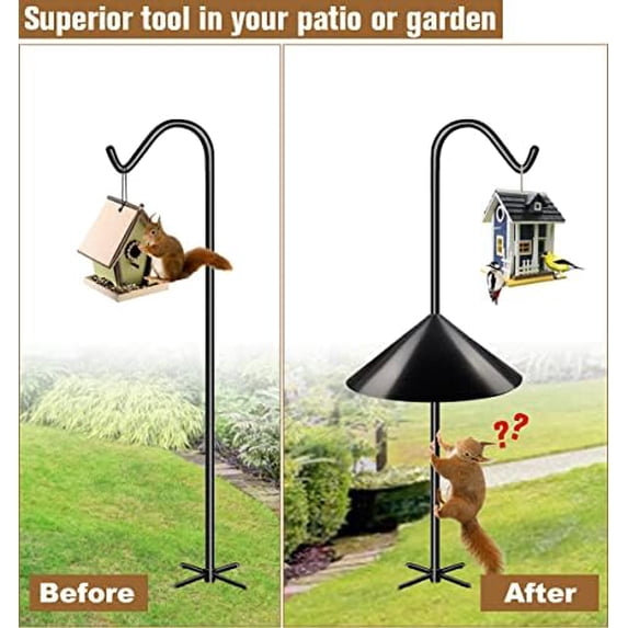 Squirrel Baffle for Bird Feeder Pole, Outside Pole Mount Bird House ...