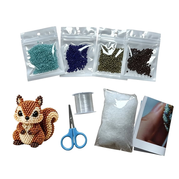Squirrel Beaded Animal DIY Craft Kit Set, Creative Jewelry Making ...