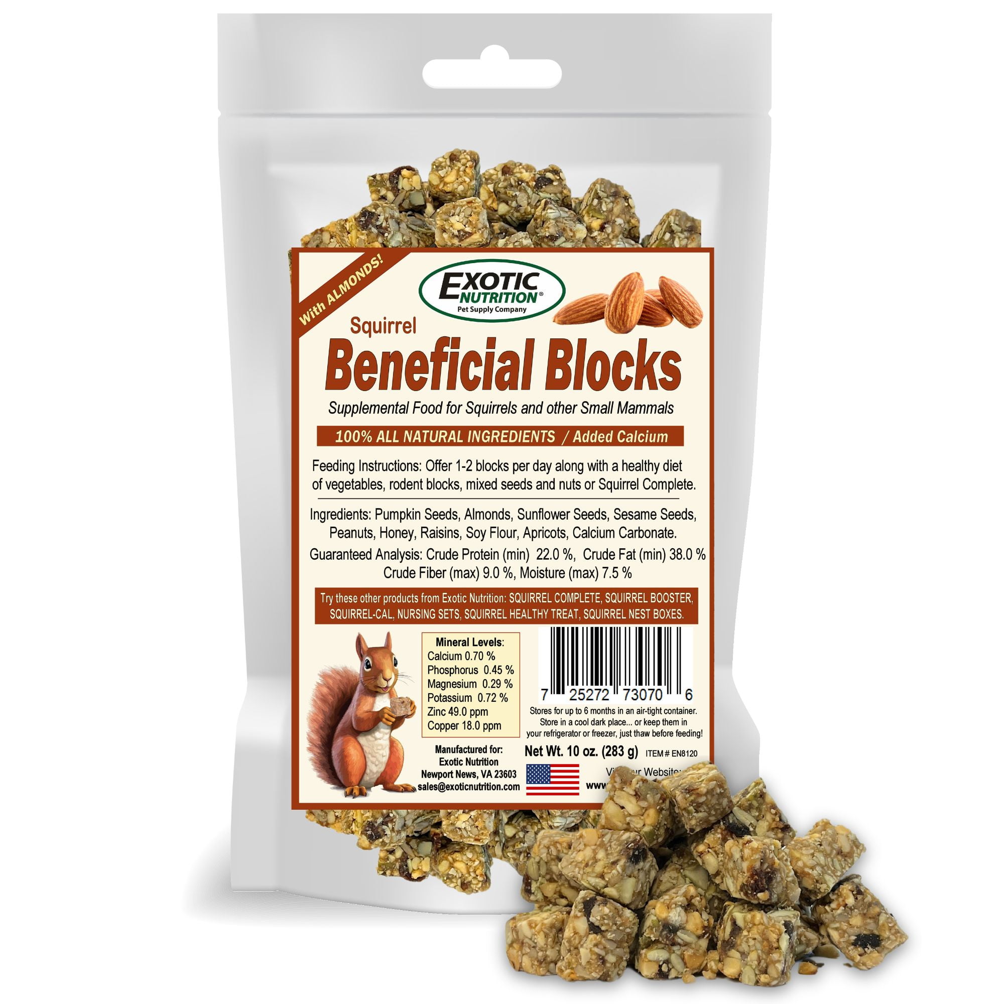 Squirrel Beneficial Blocks - Healthy & Unique Supplemental Food with ...