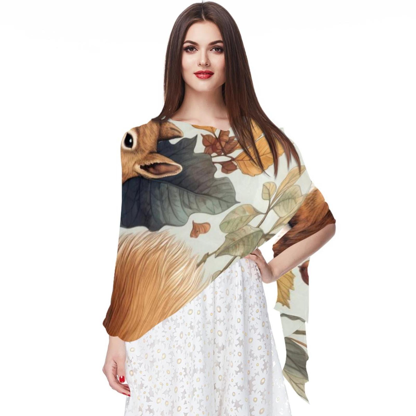 Squirrel Breathable Chiffon Yarn Silk Head Scarf 180*73 - Lightweight ...