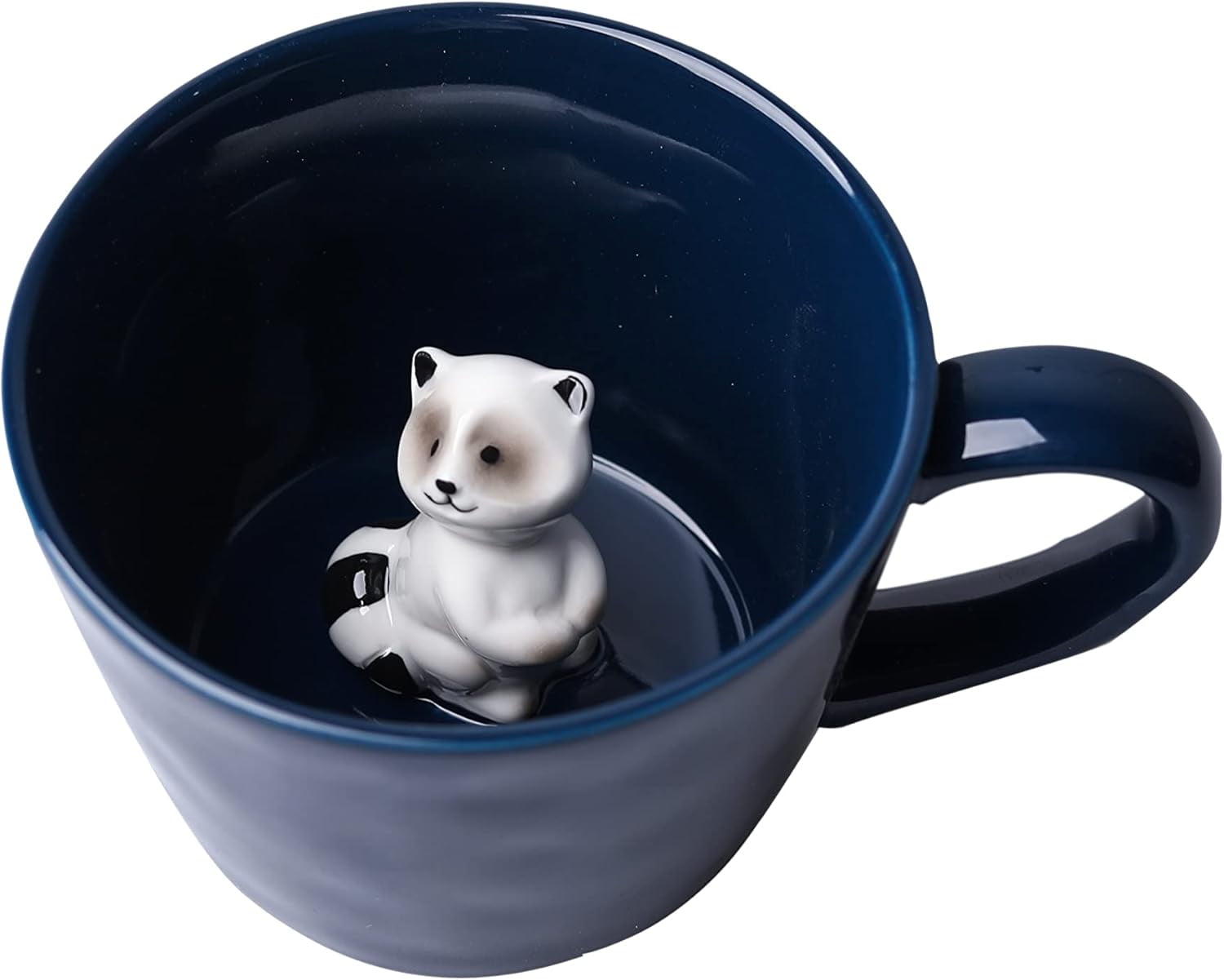 Squirrel Ceramic Cup Hidden 3D Animal Inside Mug,Cute Cartoon Handmade ...