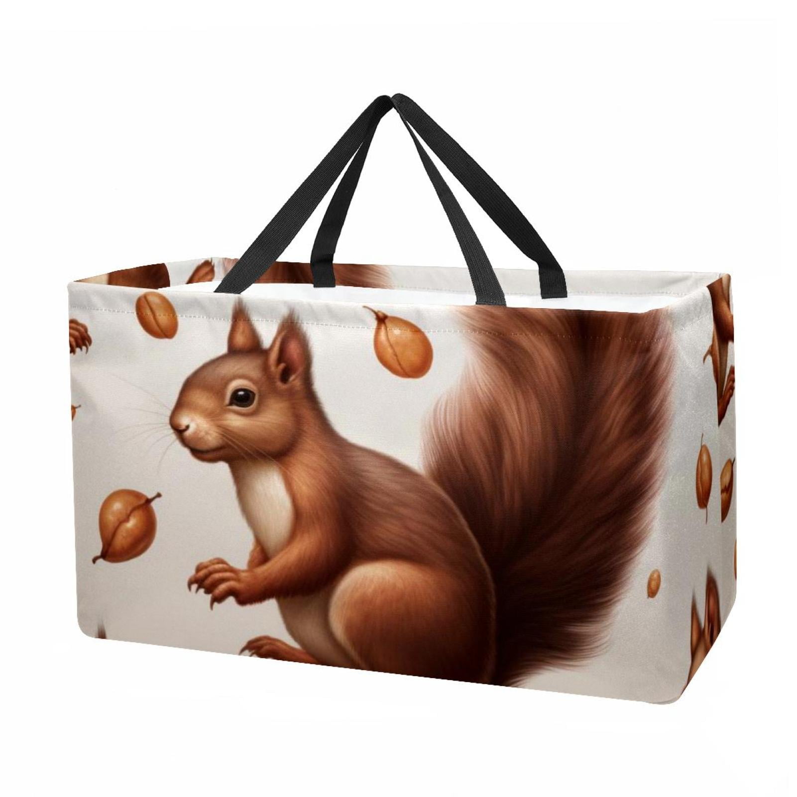 Squirrel Collapsible Oxford Cloth Tote Bag: Reusable, Foldable, and ...