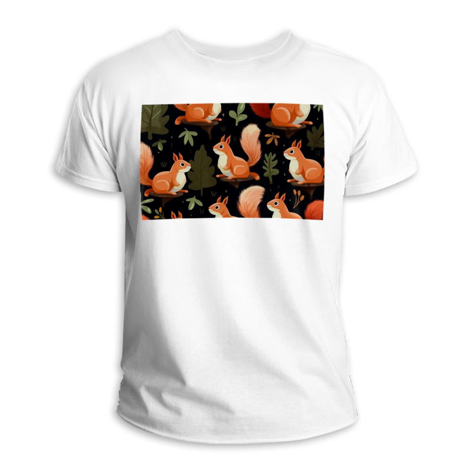 Squirrel Comfortable Casual Tee with Breathable Fabric - Essential ...
