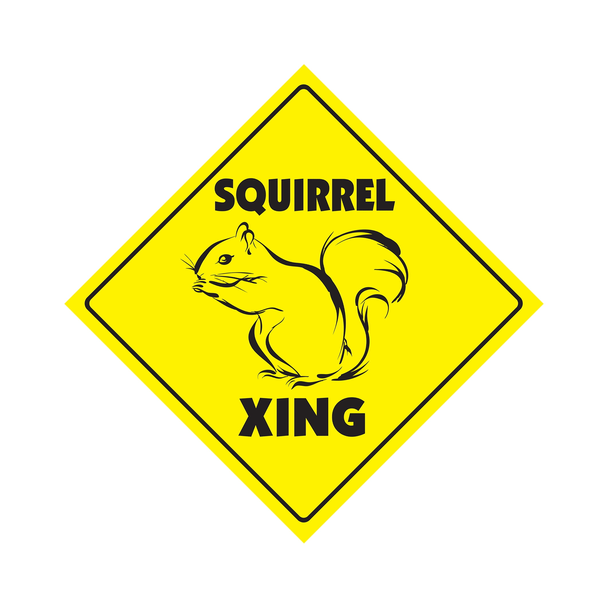 Squirrel Crossing Sign Zone Xing | Indoor/Outdoor | 20" Tall animals ...