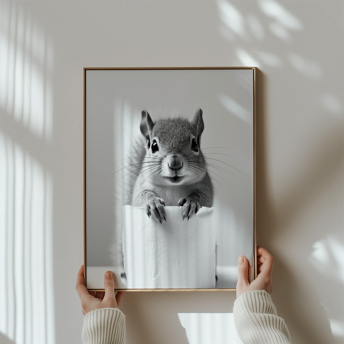 Squirrel Decor Animal Bathroom Decor Squirrel Wall Art Children Bath ...