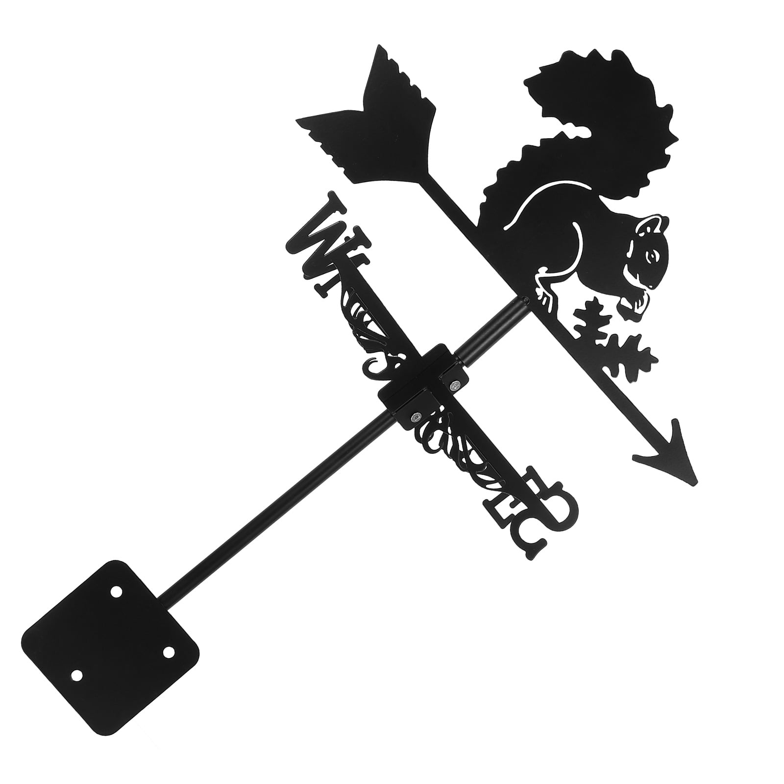 RENACLIPY Iron Squirrel Weathervane Metal Roof Mount Elegant Garden ...