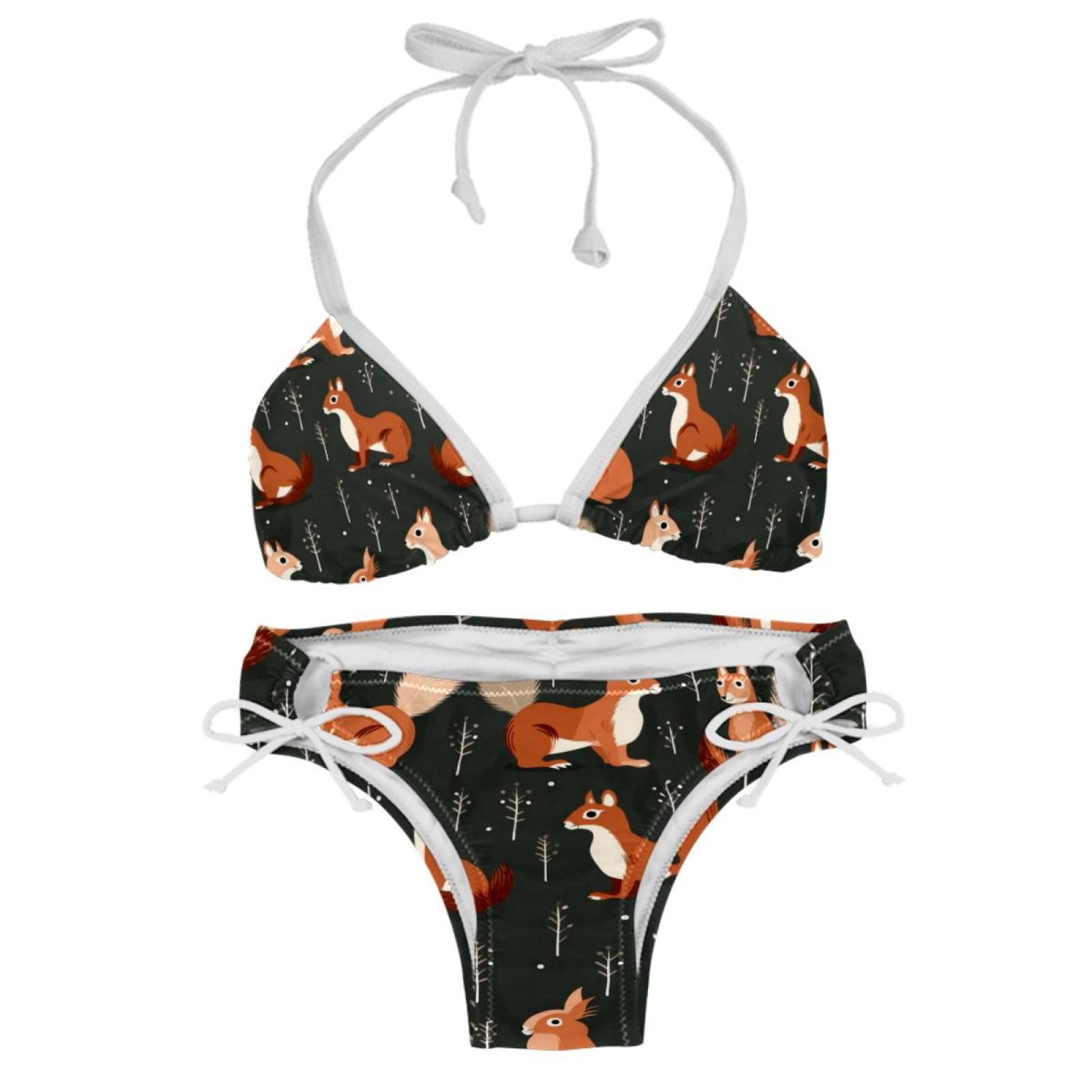 Squirrel Detachable Sponge Adjustable Strap Swimsuit Set - 2 Pack for ...