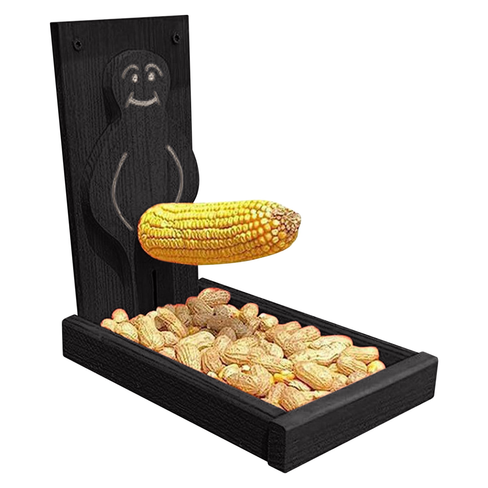 Squirrel Feeder, Wood Squirrel Feeders for Outside Winter, Wooden ...