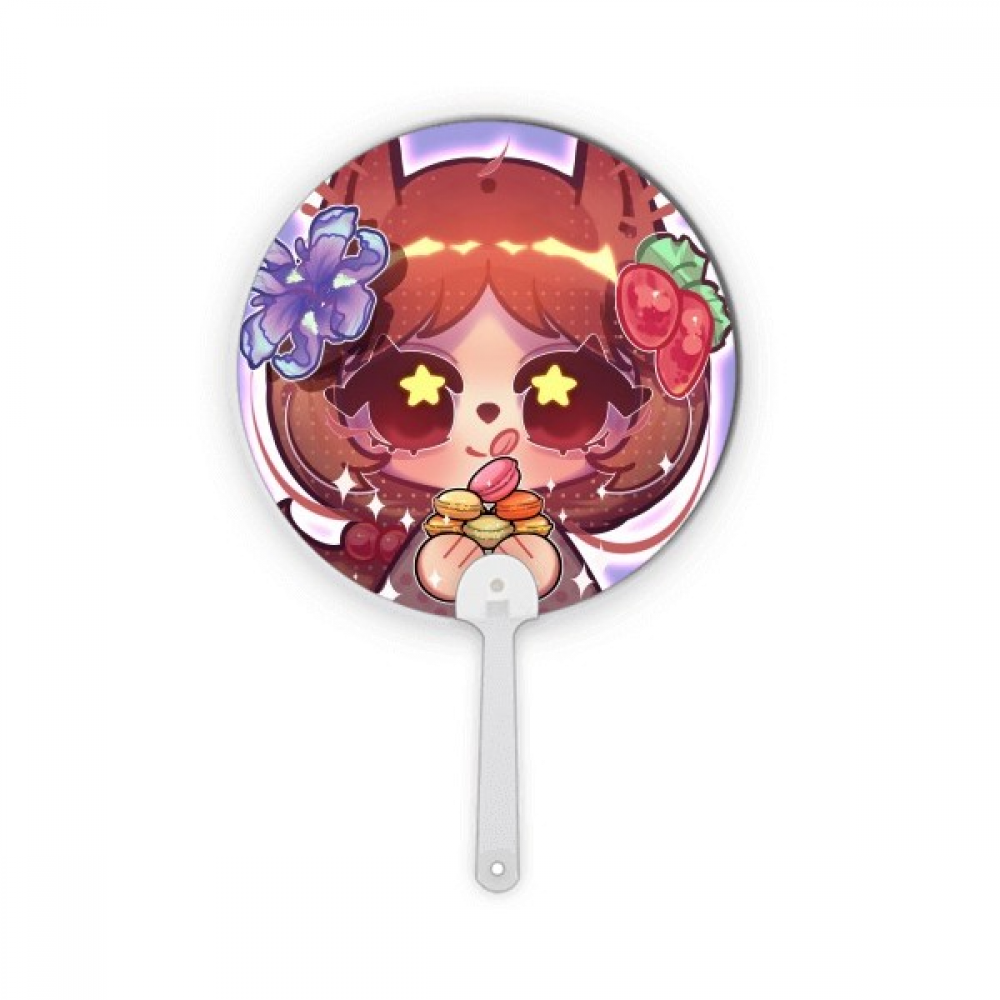 Squirrel France Macaroon Food Plastic Round Handheld Fan Decorations ...