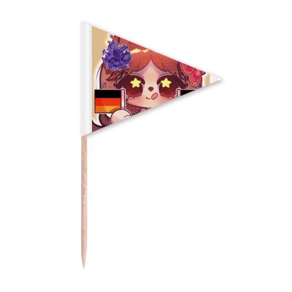 Squirrel Germany Flag Cornflower Toothpick Triangle Cupcake Toppers ...