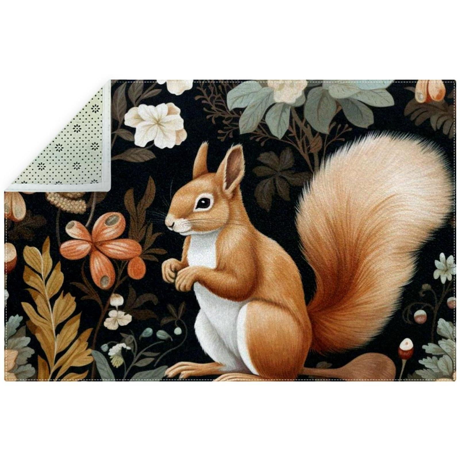 Squirrel High-Quality Polyester Door Rug - Durable Indoor Entry Mat ...