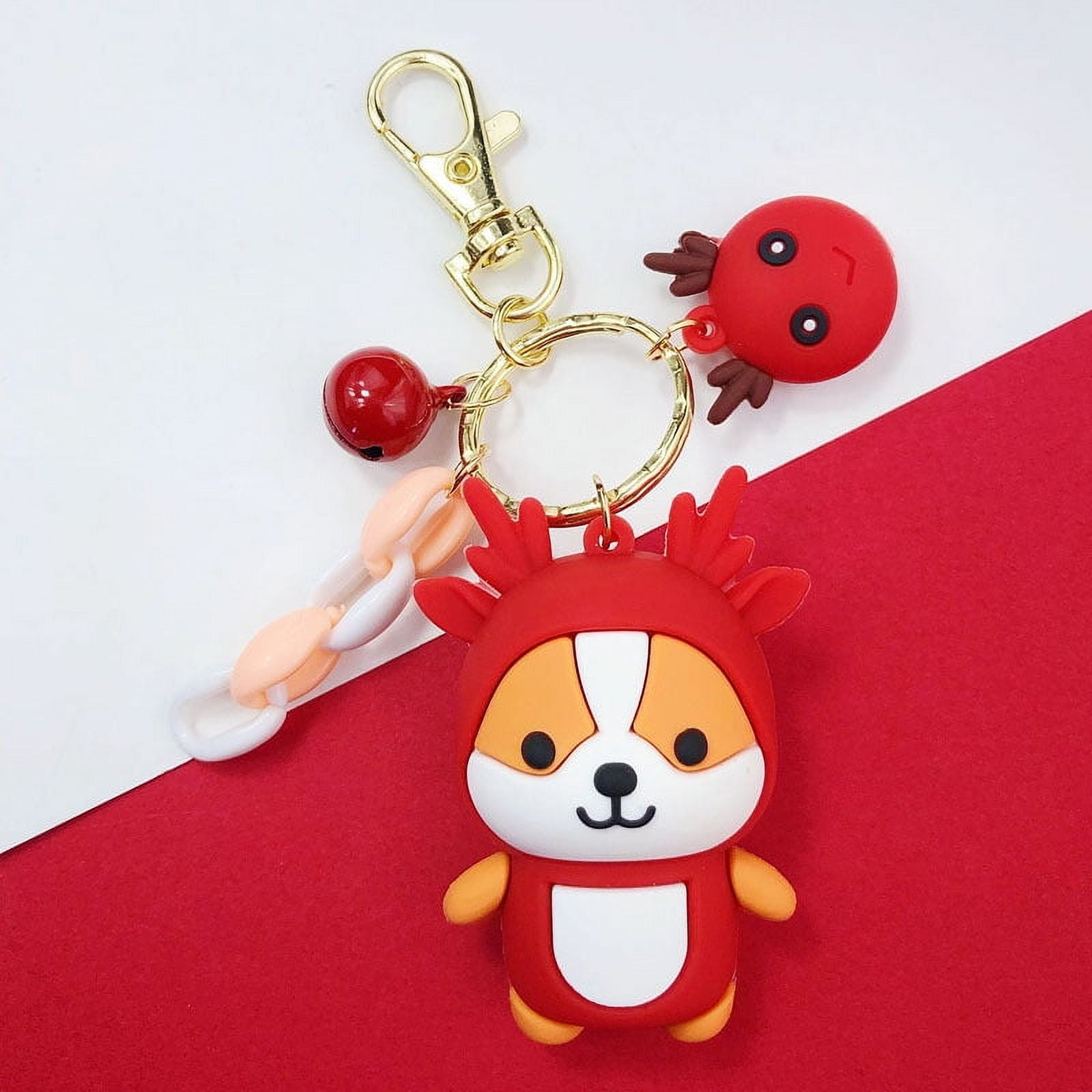 Squirrel Keychain Cute Cartoon Couple Doll Pendant Car Key Accessories ...