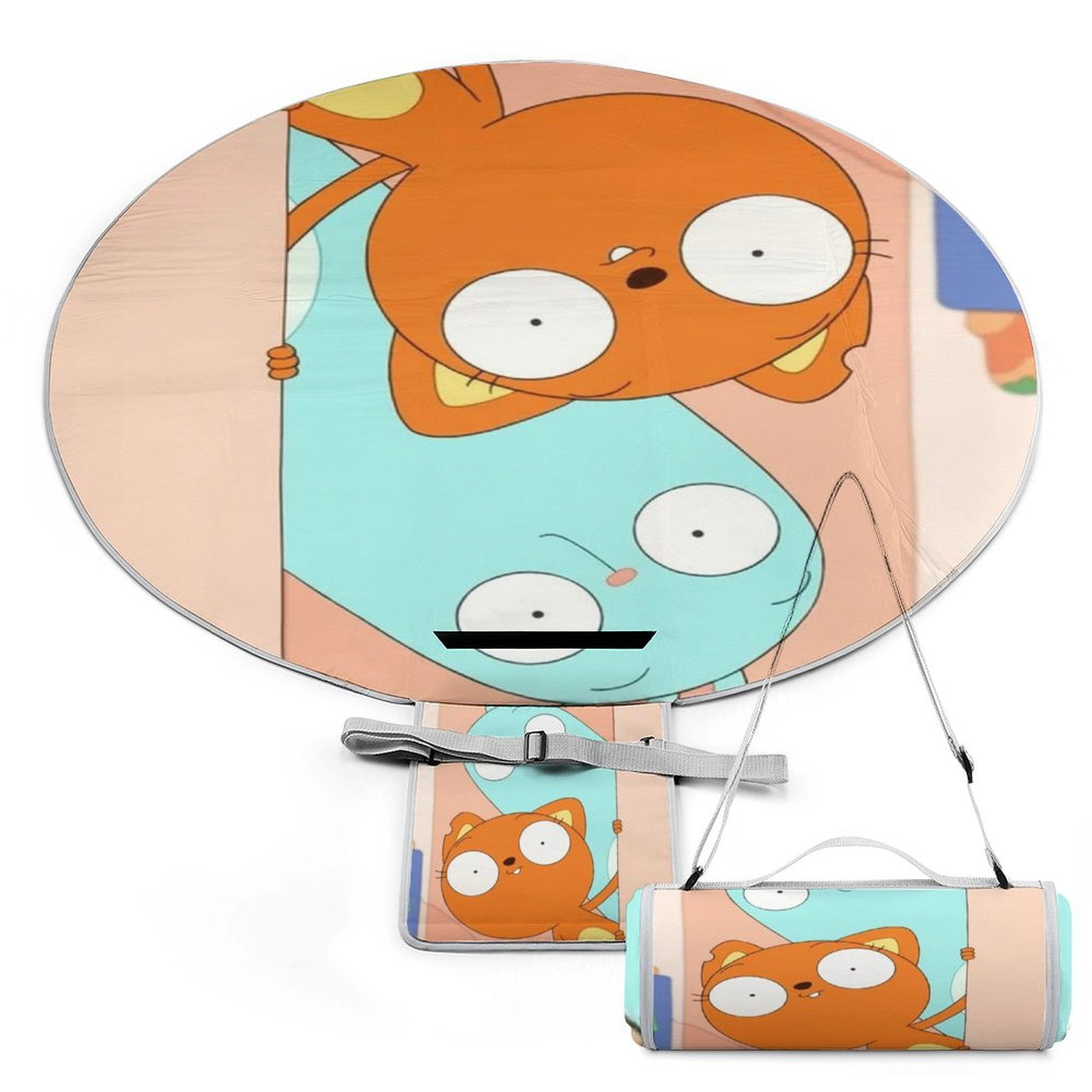 Squirrel Kiff Barry Rabbit Round Picnic Mat Summer Beach Blanket ...