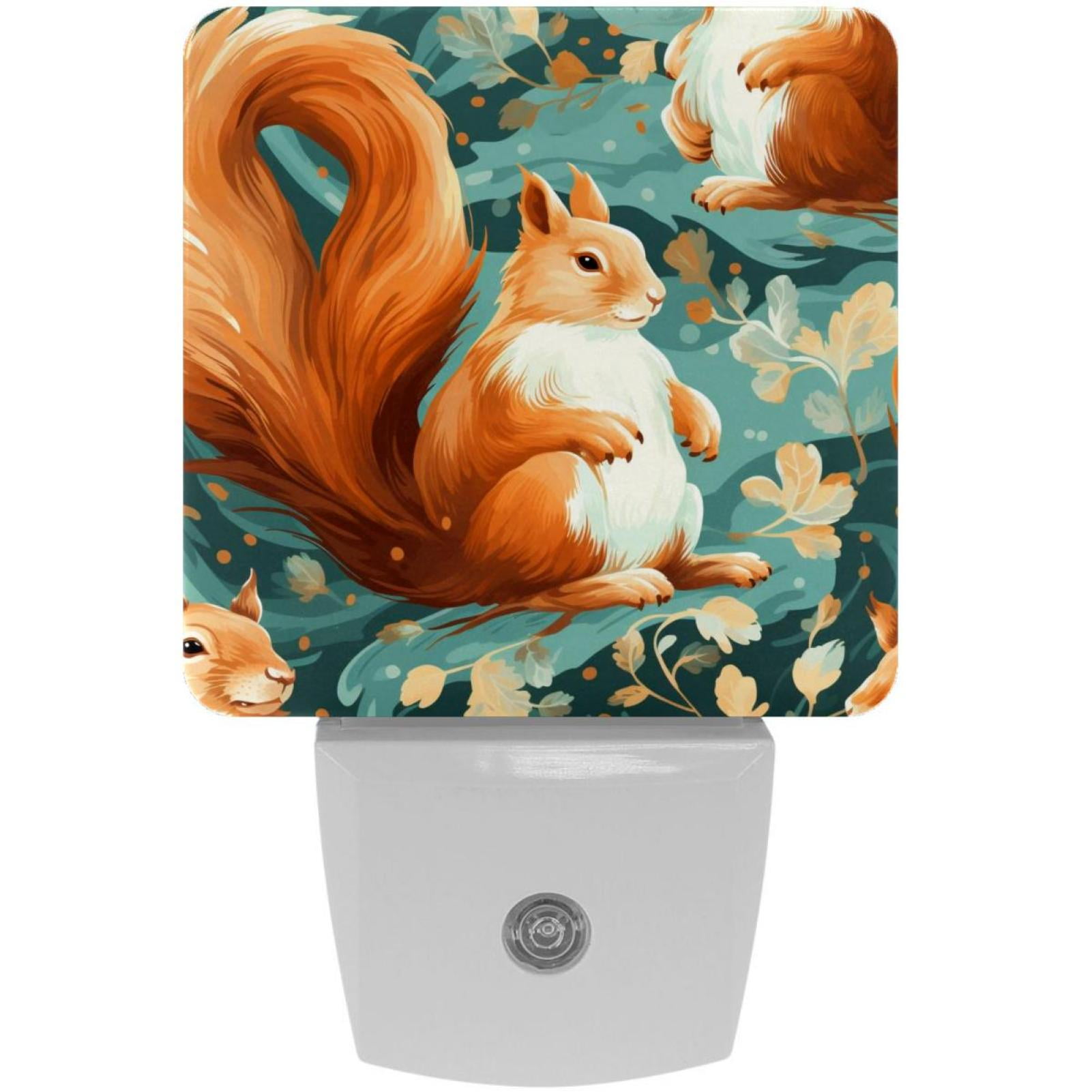 Squirrel LED Square Night Light - Small and Bright Square-shaped LED ...