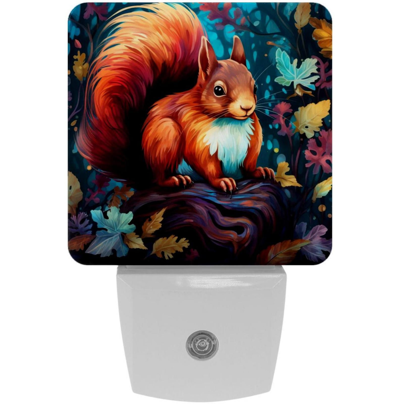 Squirrel LED Square Night Lights - Energy Efficient Plug-in Wall Lamp ...