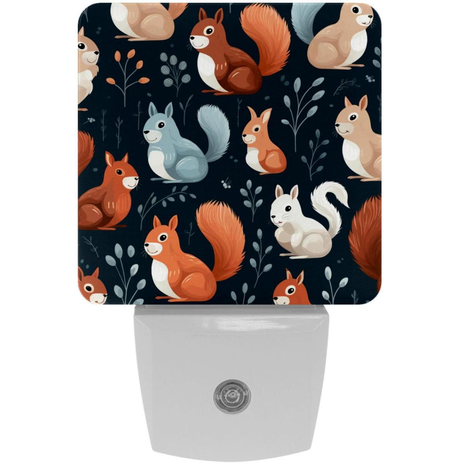 Squirrel LED Square Night Lights - Energy Efficient Plug-in Wall Lamp ...