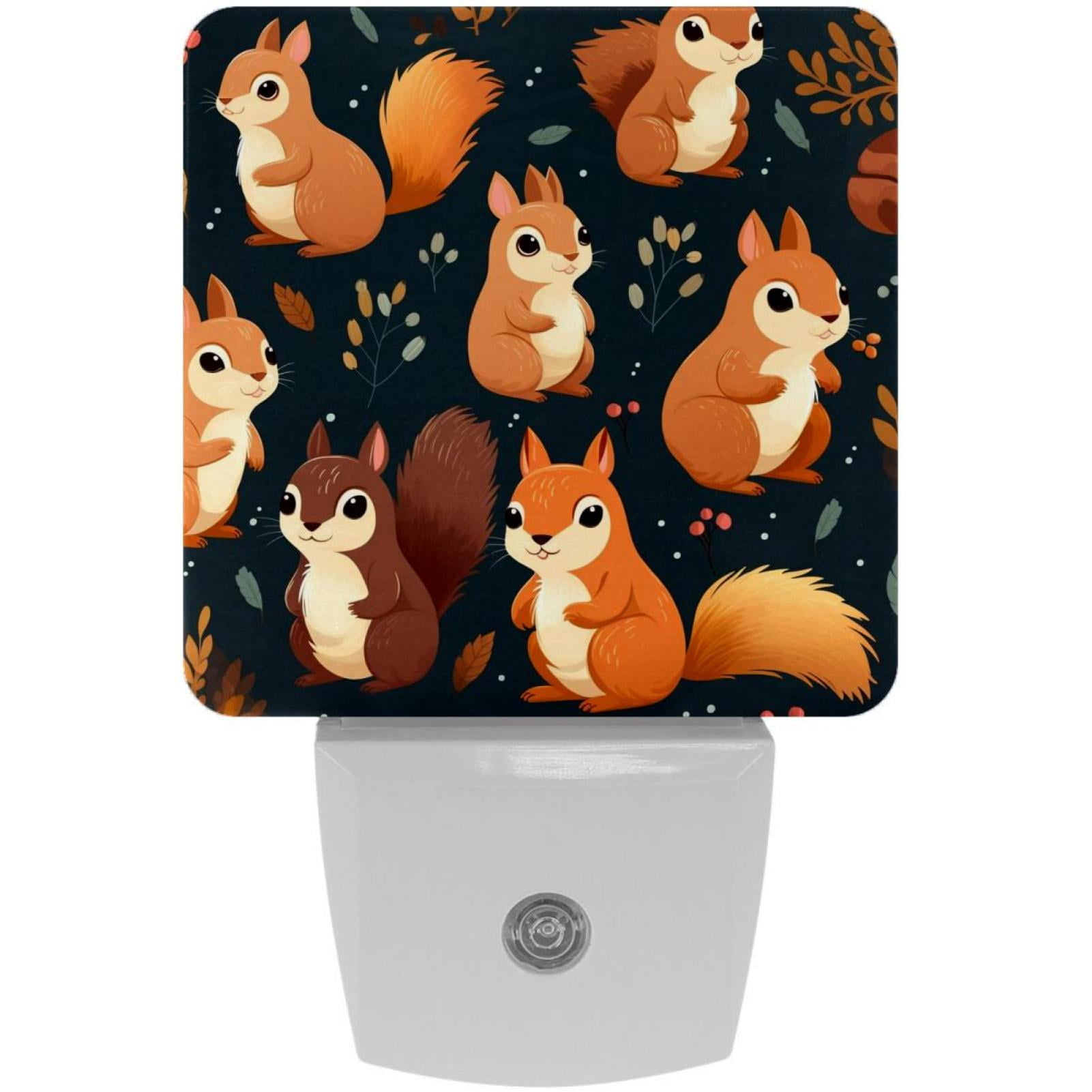 Squirrel LED Square Night Lights - Energy Efficient and Stylish Bedroom ...