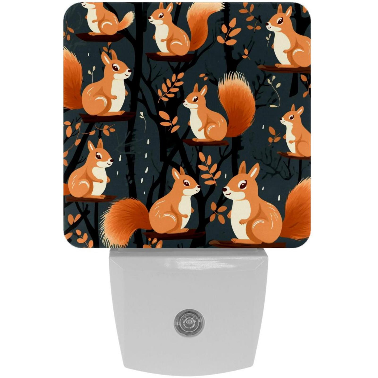 Squirrel LED Square Night Lights - Energy Efficient and Stylish Bedroom ...