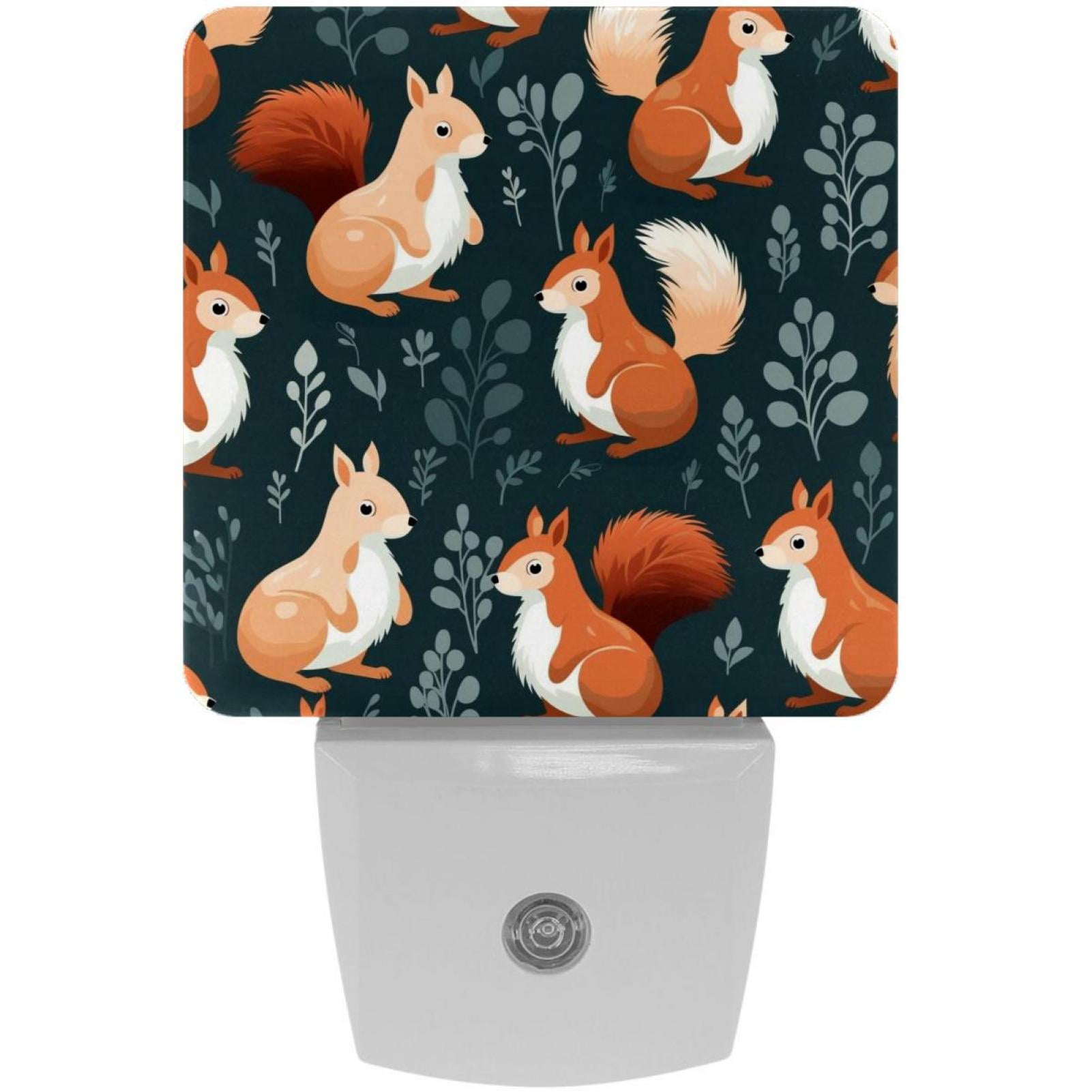 Squirrel LED Square Night Lights - Energy Efficient and Stylish Bedroom ...
