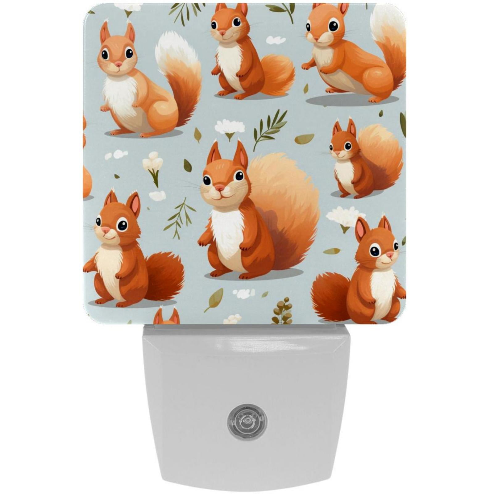 Squirrel LED Square Night Lights - Energy Efficient and Stylish Bedroom ...
