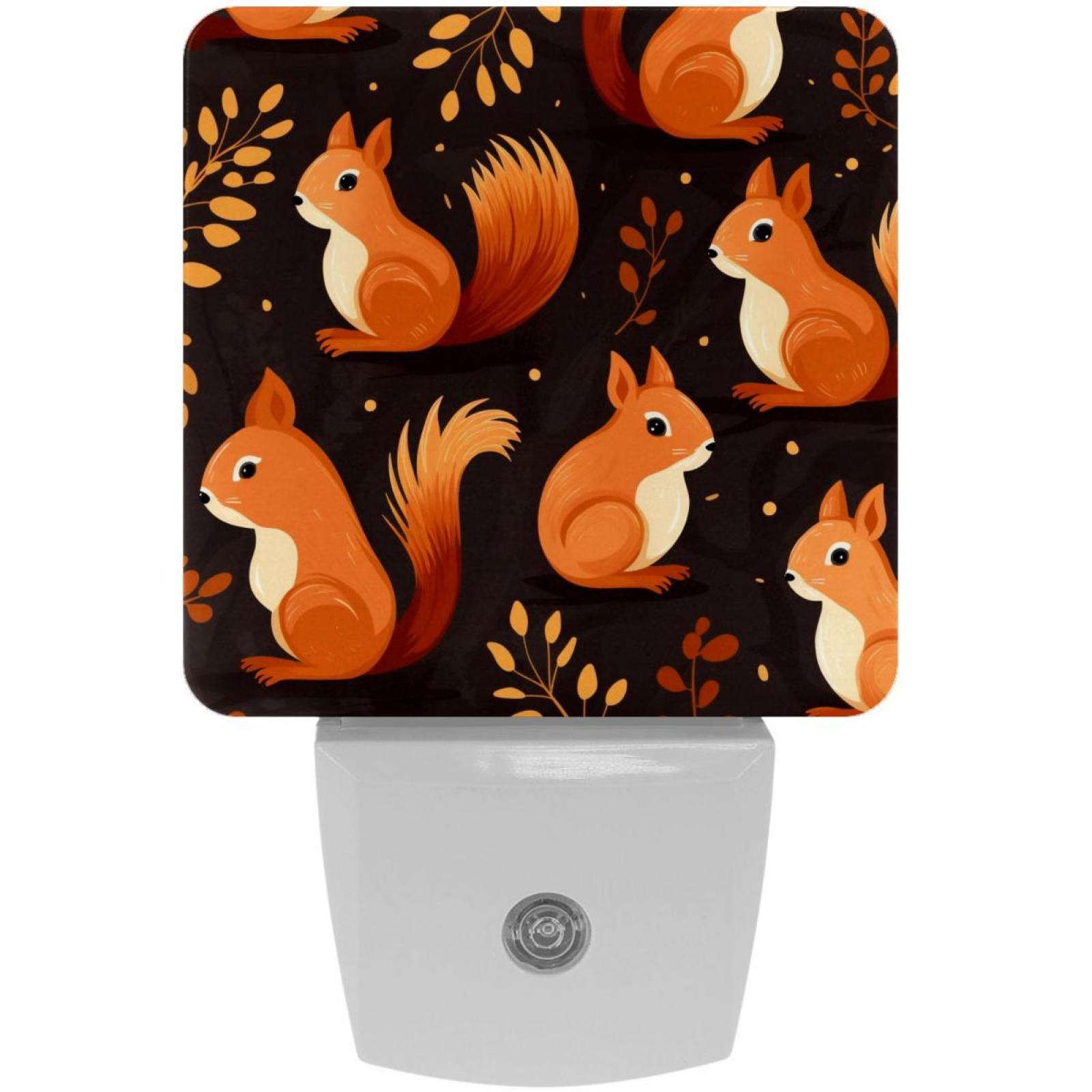 Squirrel LED Square Night Lights - Portable and Stylish for Bedroom and ...