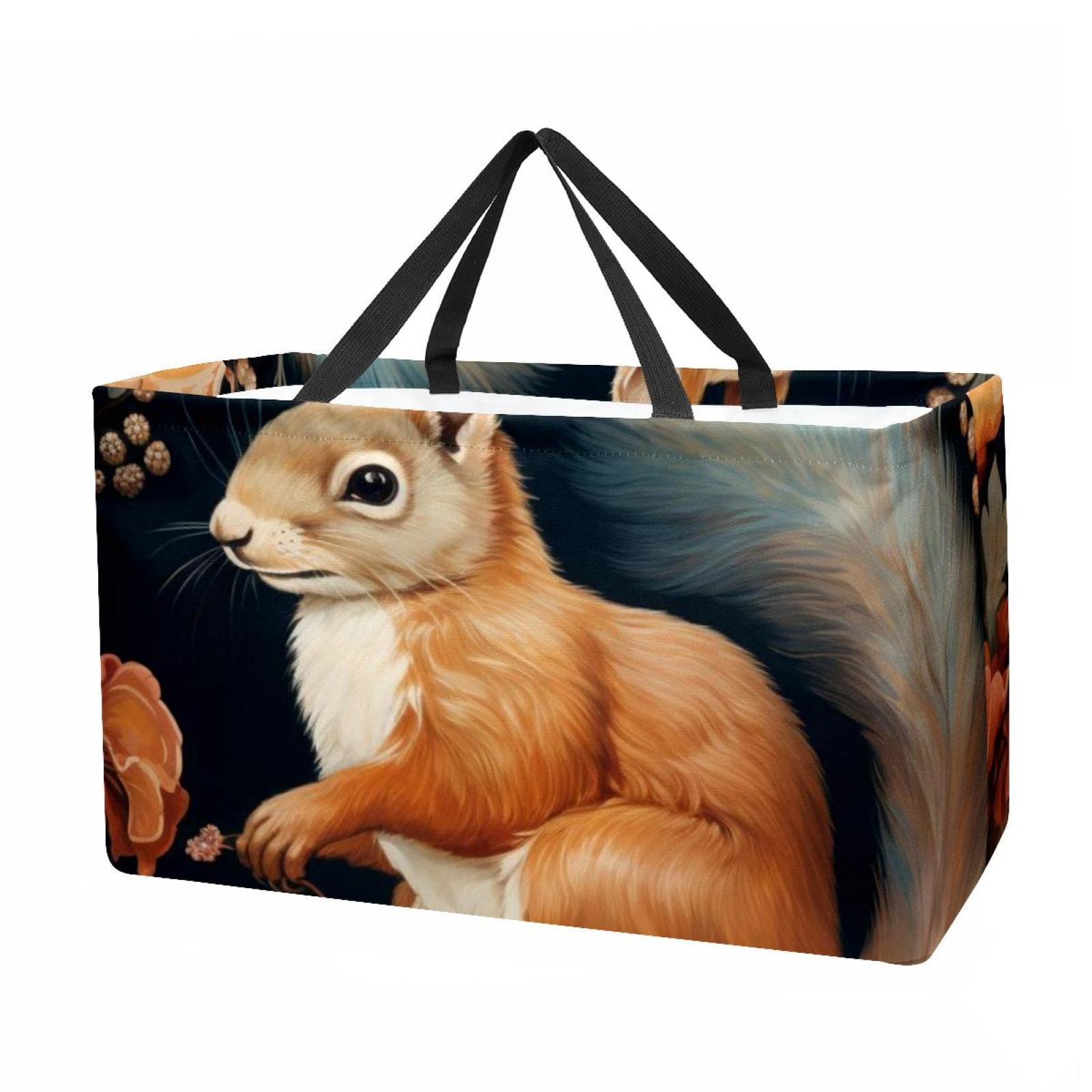 Squirrel Large Capacity Foldable Oxford Cloth Picnic Basket - Reusable ...