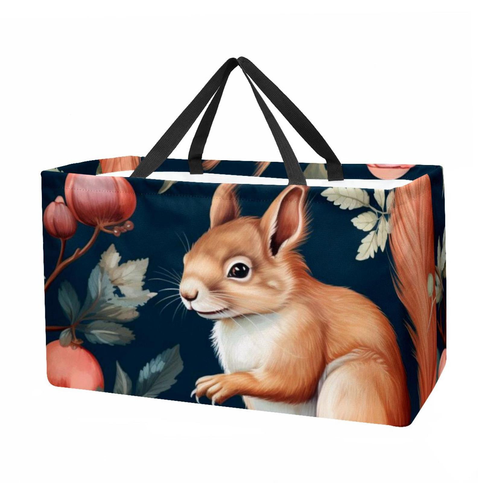 Squirrel Large Capacity Foldable Oxford Cloth Picnic Basket - Reusable ...