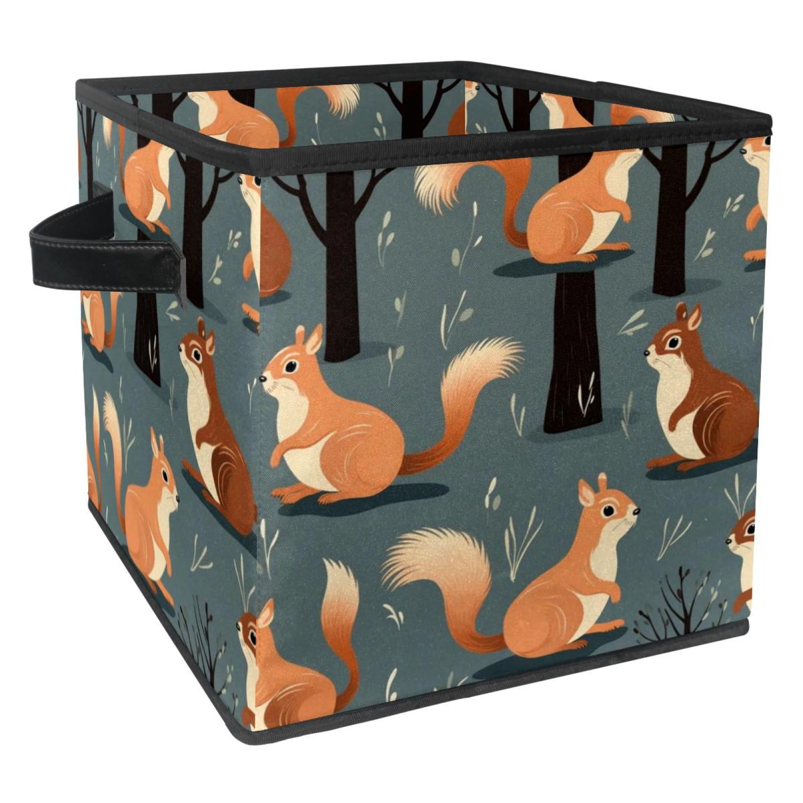 Squirrel Large Capacity Foldable Storage Bin Box Cubes with Handle, 10. ...