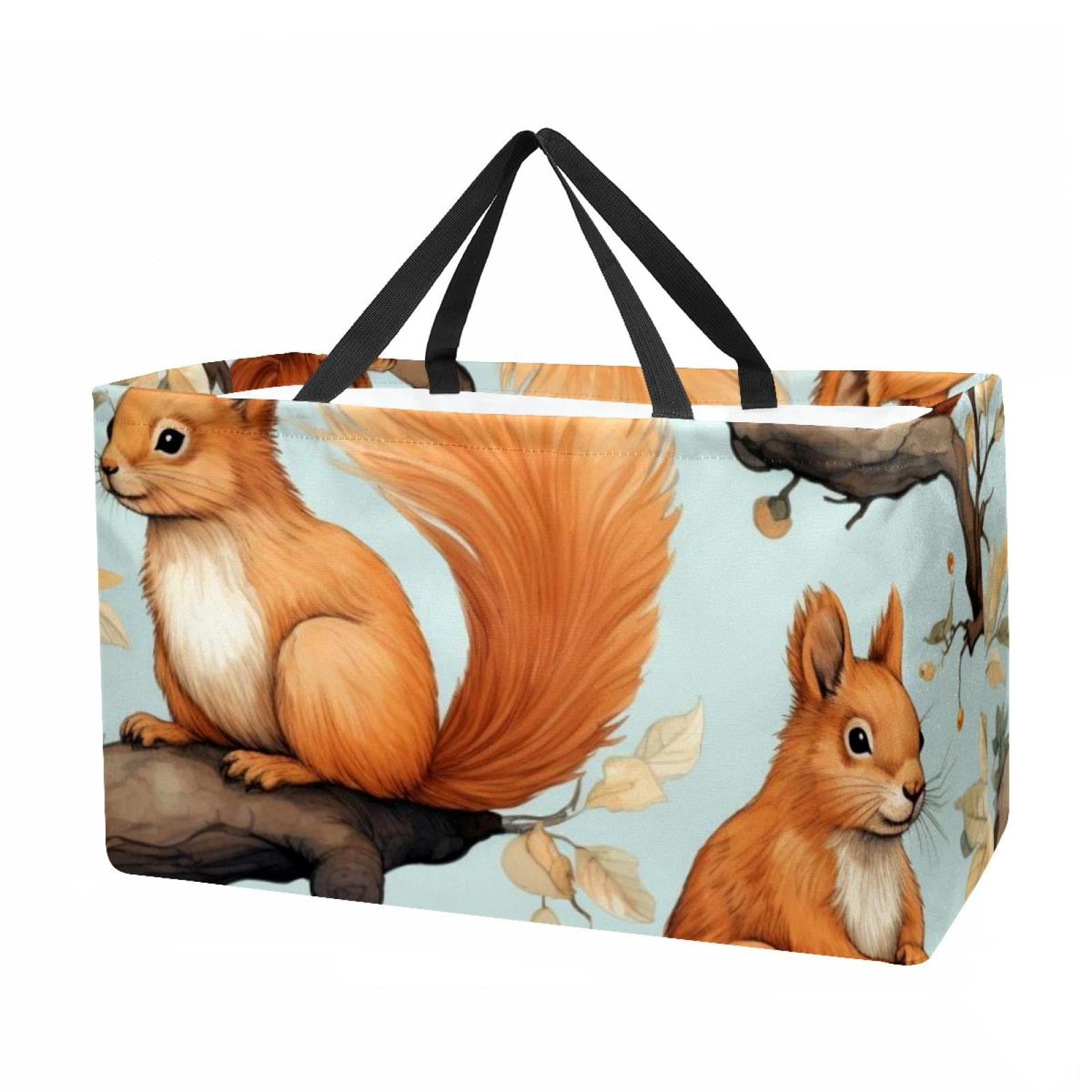Squirrel Large Capacity Reusable Foldable Oxford Cloth Picnic Basket ...