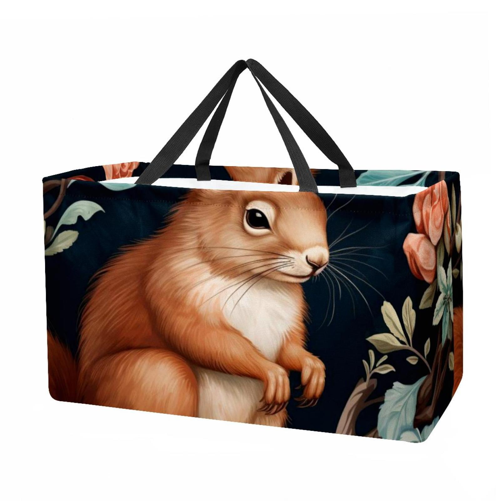 Squirrel Large Capacity Reusable Foldable Oxford Cloth Picnic Basket ...