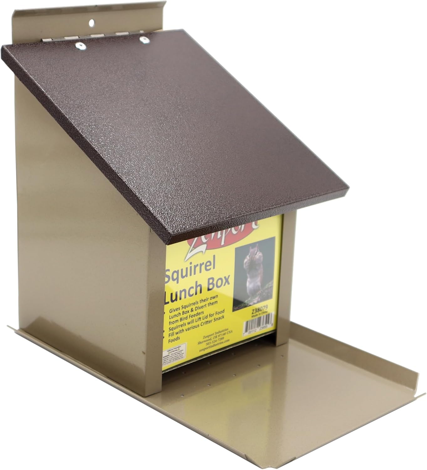 Squirrel Lunch Box Hopper Squirrel Feeder - Helps Divert Squirrels Away ...