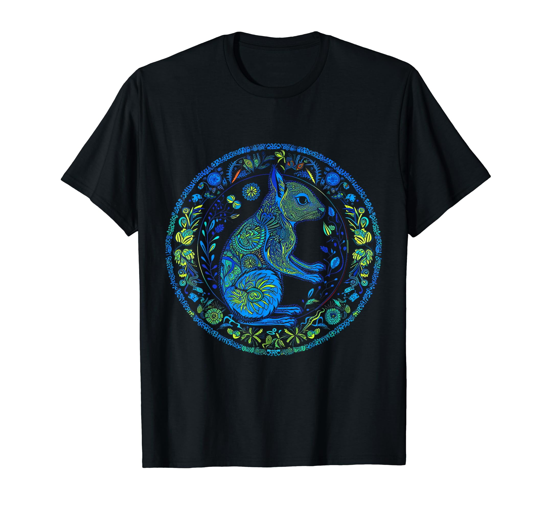 Squirrel Mandala Artwork | Animal Motif Squirrel T-Shirt - Walmart.com